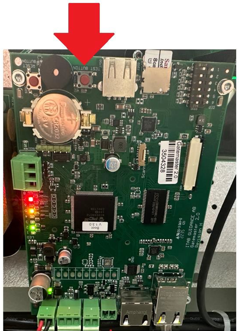 07. Press the test button on Gatemaster board of the master gate ...