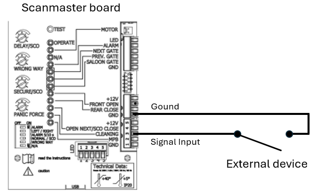 Connection of external triggering device to SigmaGate – Radford Retail